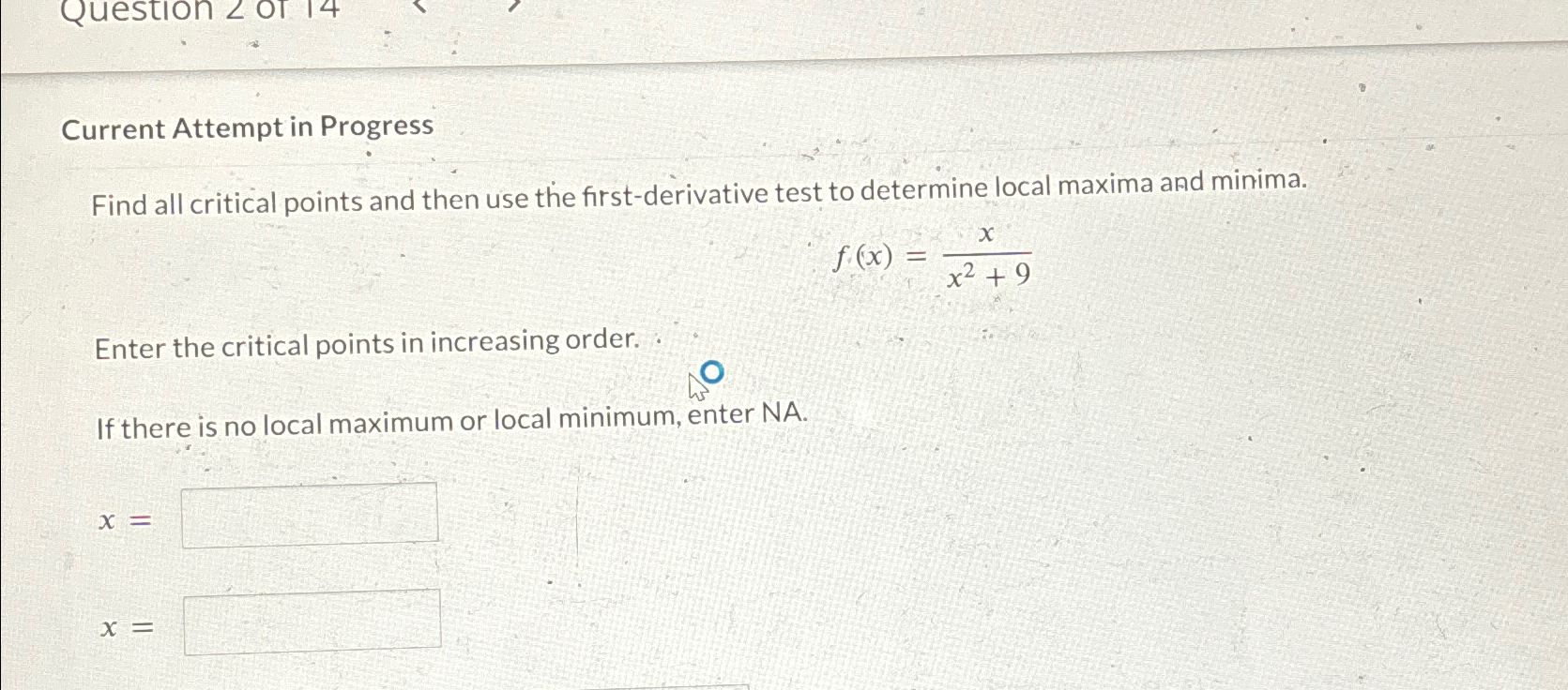 Solved Current Attempt in ProgressFind all critical points | Chegg.com