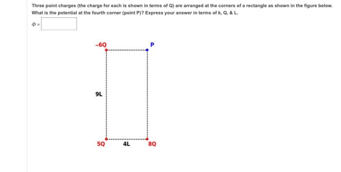 Solved Three point charges (the charge for each is shown in | Chegg.com