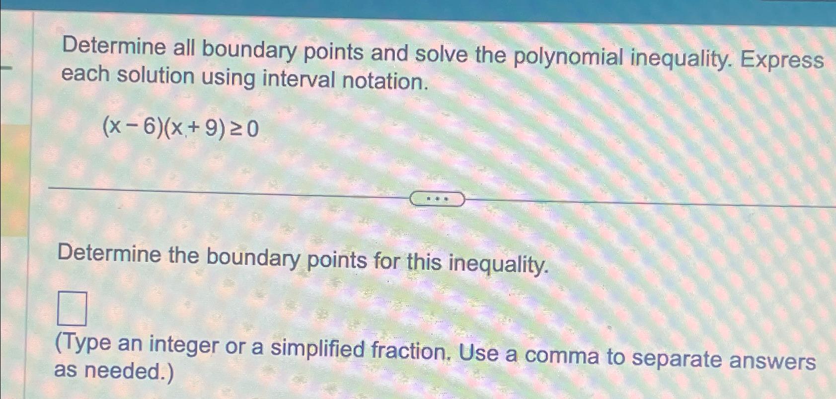 Solved Determine all boundary points and solve the | Chegg.com