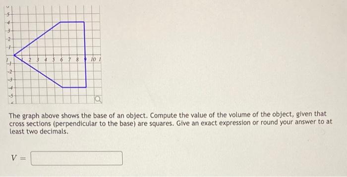 Solved The graph above shows the base of an object. Compute | Chegg.com