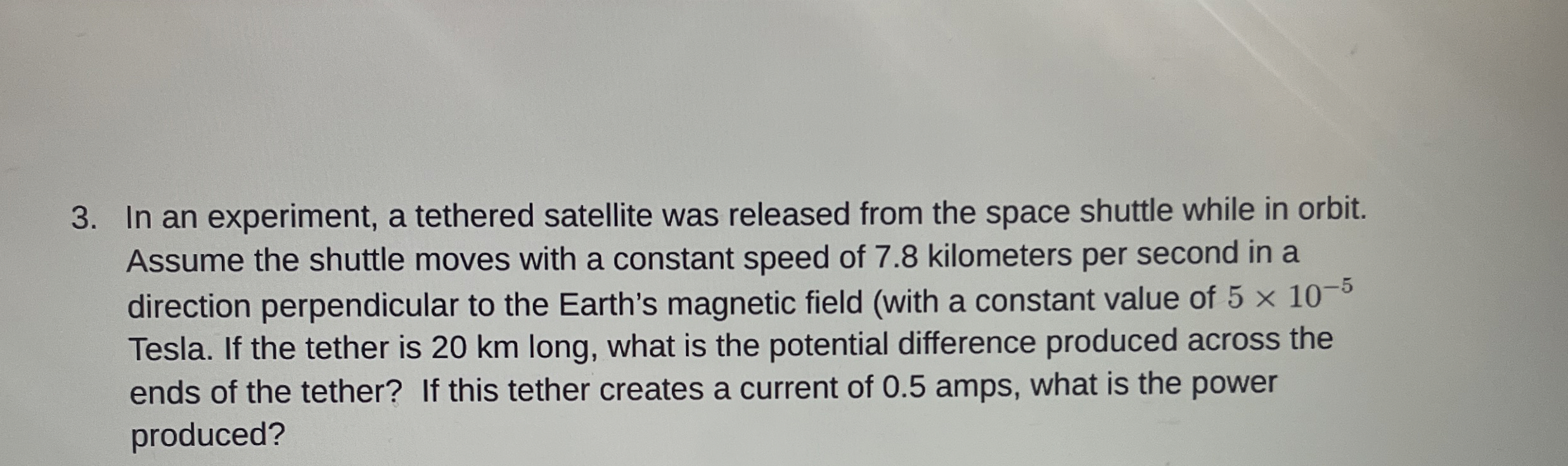 In an experiment, a tethered satellite was released | Chegg.com