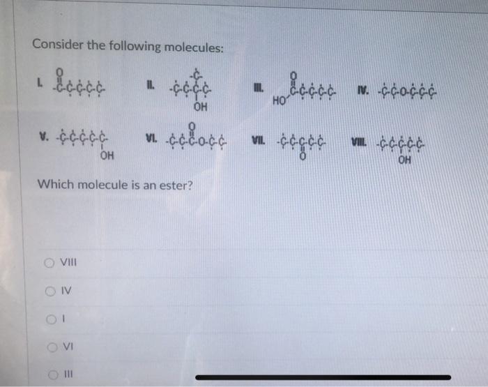 Solved Consider the following molecules: 1. | Chegg.com