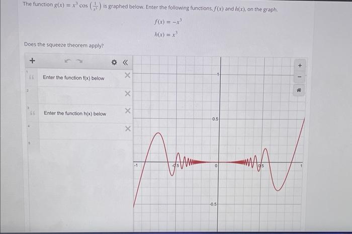 Solved The function g(x)=x3cos(x31) is graphed below. Enter | Chegg.com