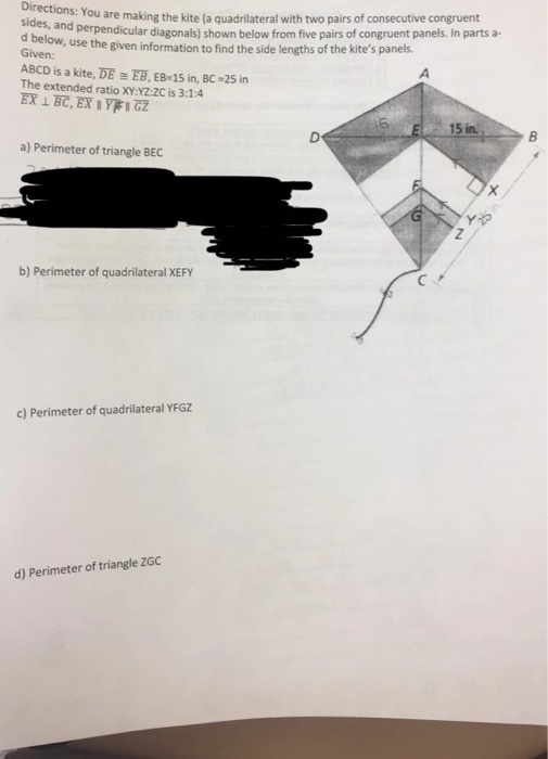 Solved Directions: You are making the sides, and | Chegg.com