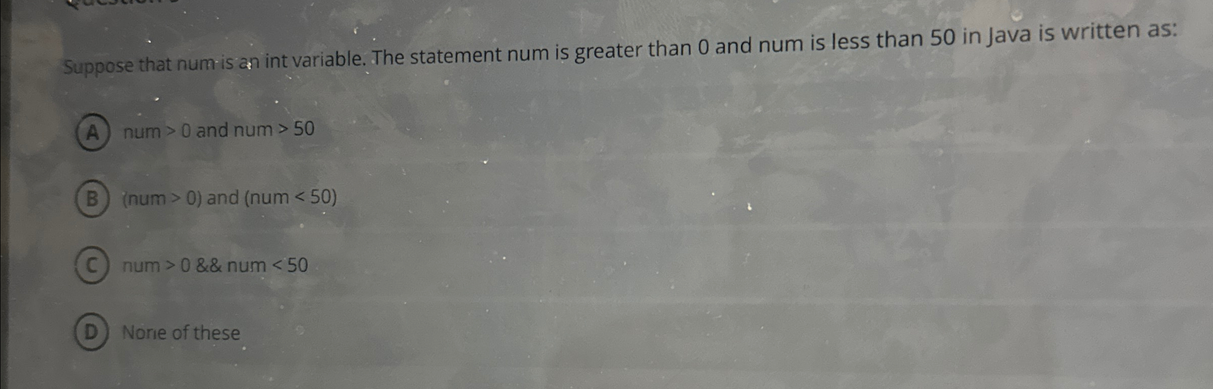 Solved Suppose that num is an int variable. The statement | Chegg.com