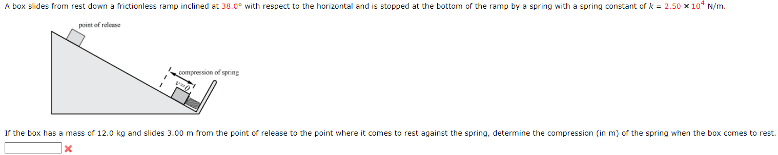 Solved A box slides from rest down a frictionless ramp | Chegg.com