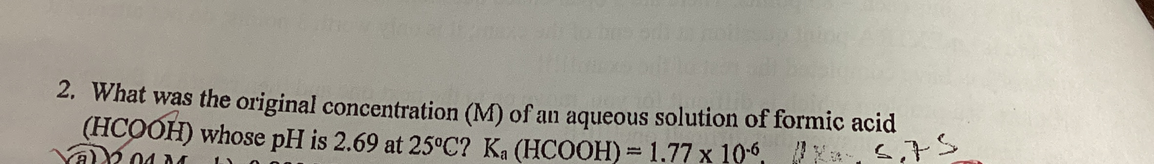 Solved What was the original concentration (M) ﻿of an | Chegg.com