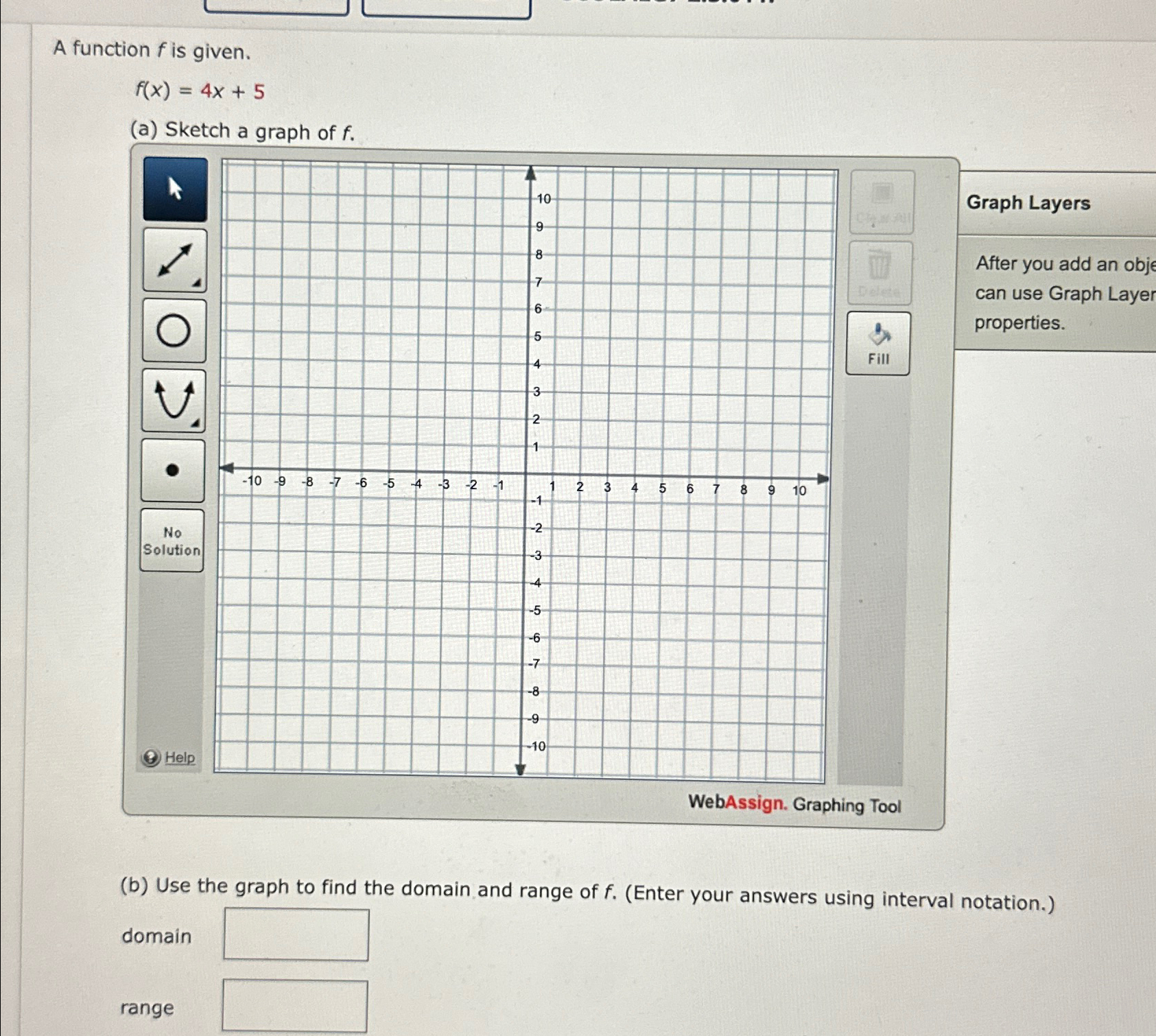 Solved A function f ﻿is given.f(x)=4x+5(a) ﻿Sketch a graph | Chegg.com