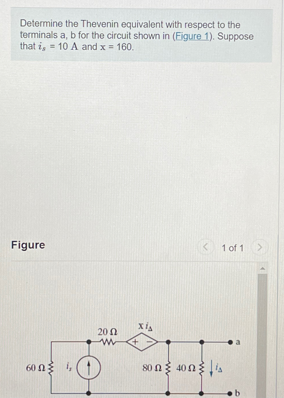 Solved Determine the Thevenin equivalent with respect to the | Chegg.com