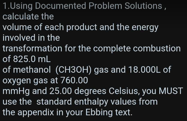 1.Using Documented Problem Solutions ,calculate the | Chegg.com