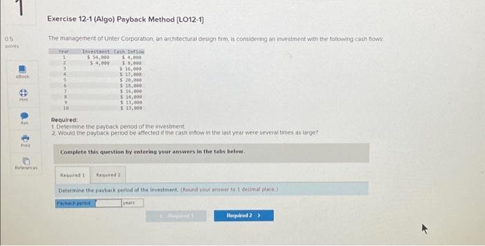 Solved 0.5 points eBook Hint Ask Print References Exercise | Chegg.com