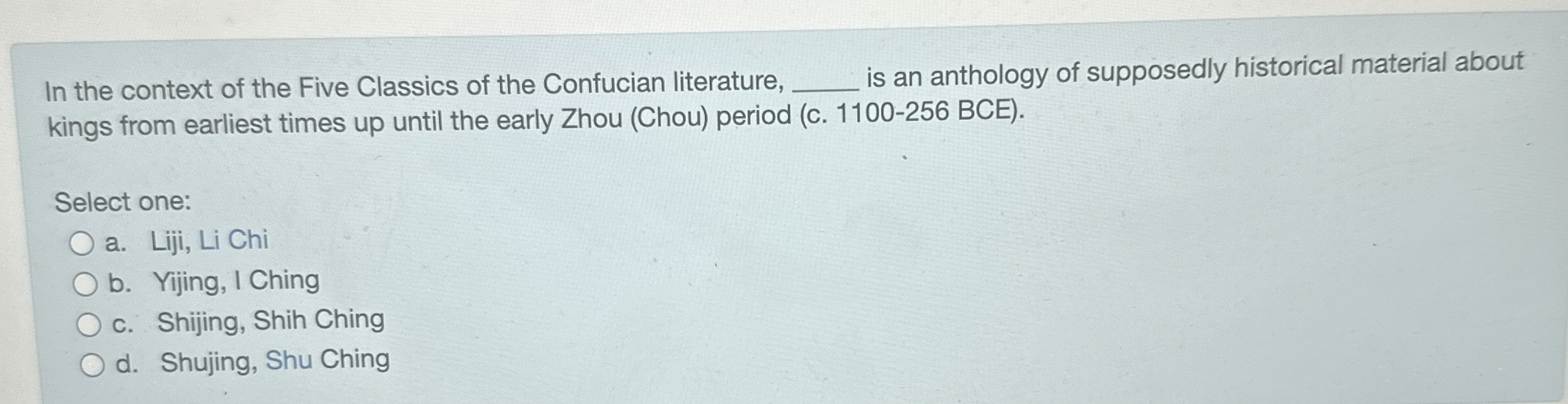 Solved In the context of the Five Classics of the Confucian | Chegg.com