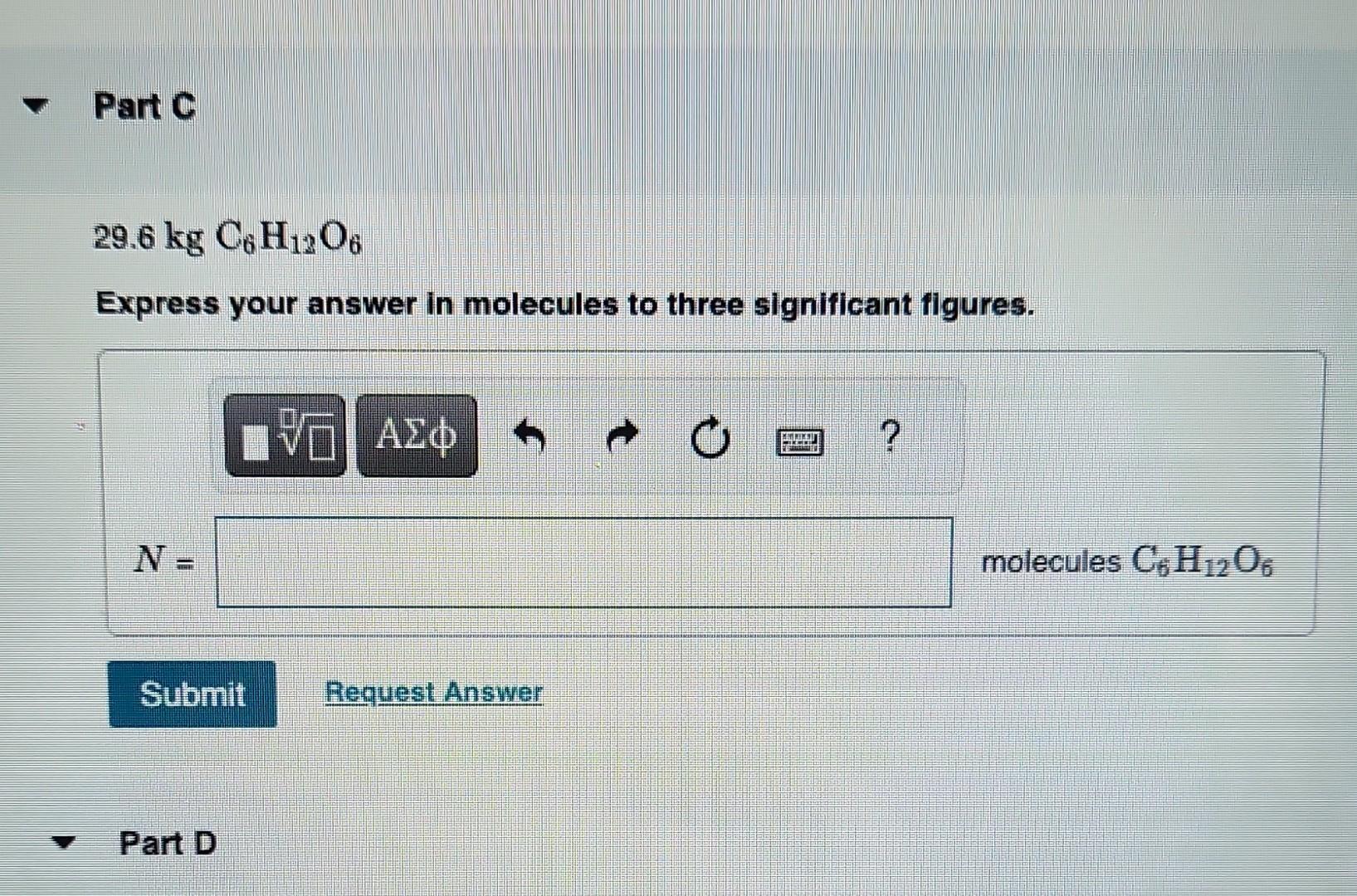 Solved Express your answer in molecules to three significant | Chegg.com