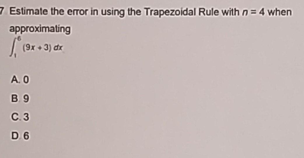 Solved Estimate the error in using the Trapezoidal Rule with | Chegg.com