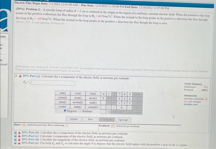 Solved (50\%) Problem 2: A circular loop of radius R−5 cm is | Chegg.com