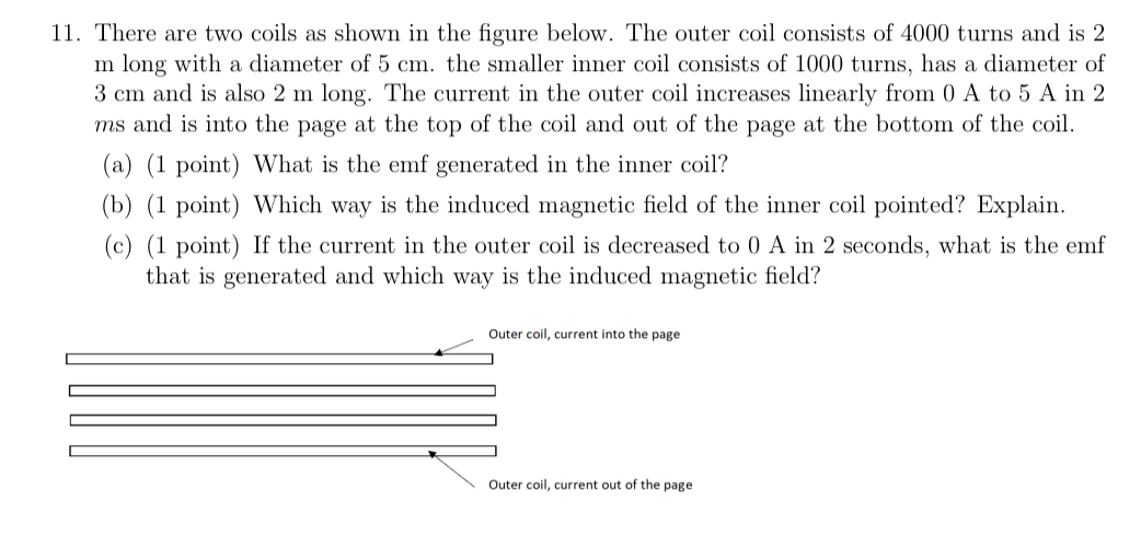 Solved There are two coils as shown in the figure below. The | Chegg.com