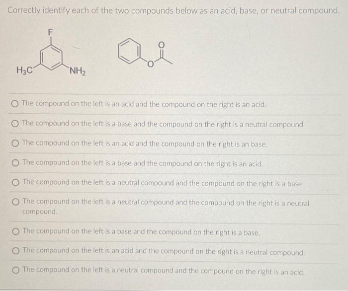 Solved Correctly identify each of the two compounds below as | Chegg.com