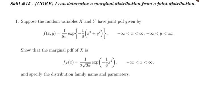 Solved Skill \#15 - (CORE) I can determine a marginal | Chegg.com