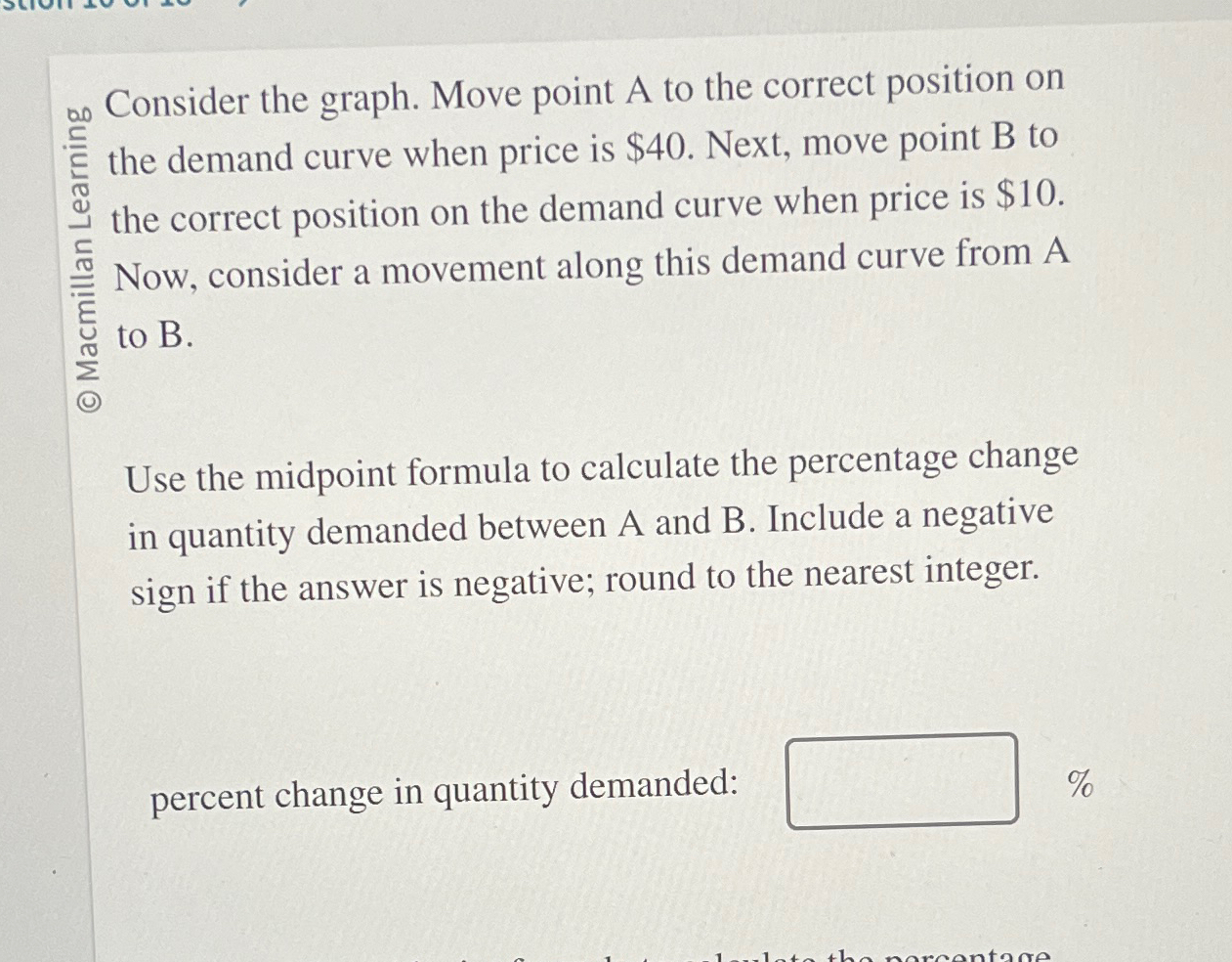 Solved ?∞∞ ﻿Consider the graph. Move point A ﻿to the correct | Chegg.com