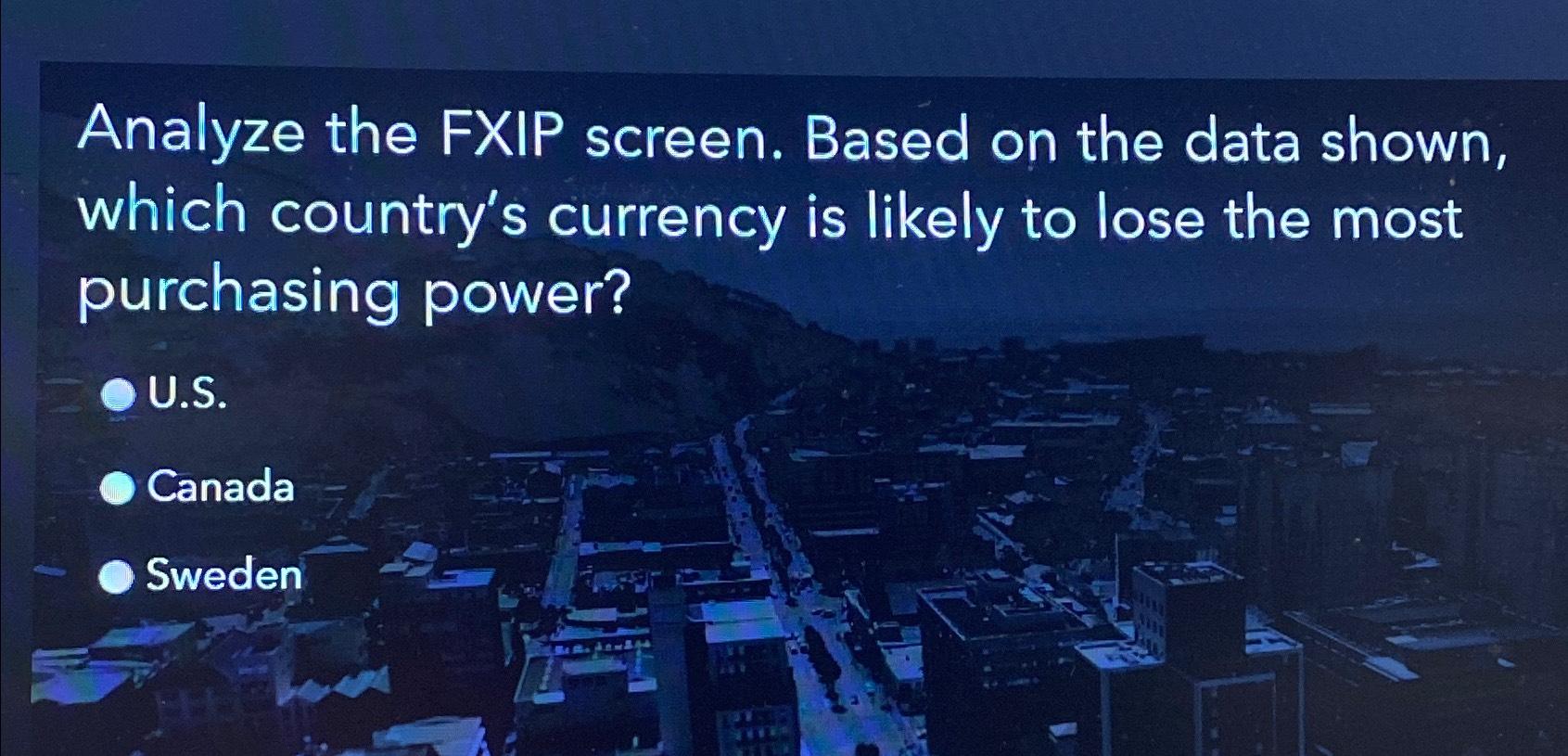 Solved Analyze the FXIP screen. Based on the data shown, | Chegg.com