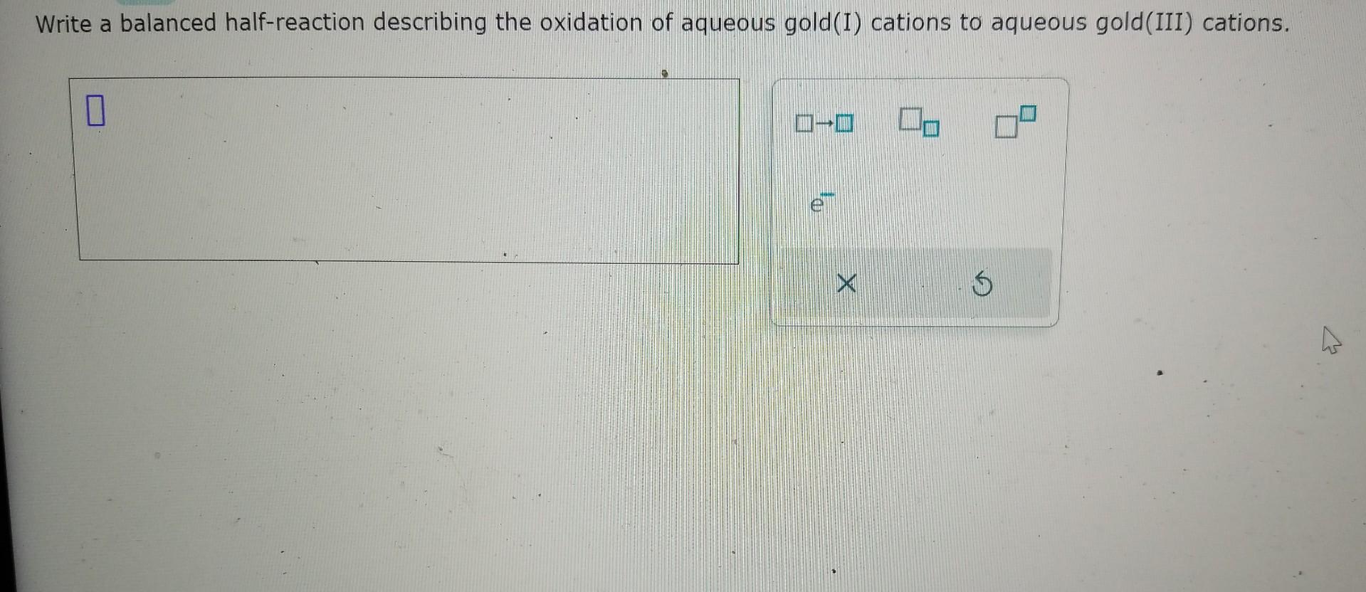 Solved Write a balanced half-reaction describing the | Chegg.com