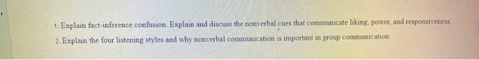 Solved 1. Explain fact-inference confusion Explain and | Chegg.com