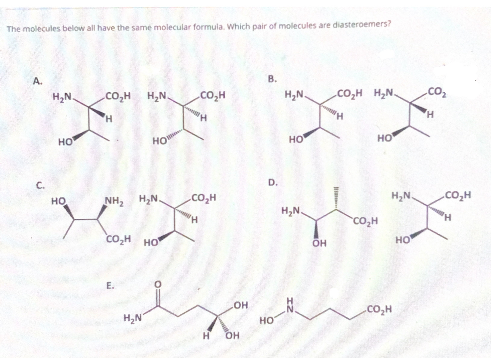 Solved The molecules below all have the same molecular | Chegg.com