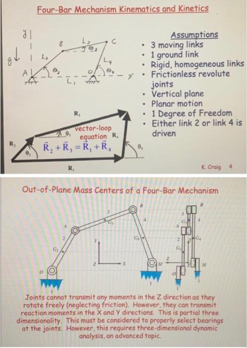 Solved Four-Bar Mechanism Kinematics and Kinetics | Chegg.com