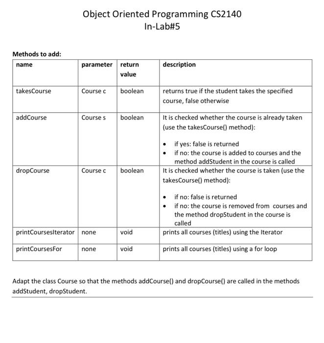 Solved java using blue j,,, find in pics the student class,, | Chegg.com