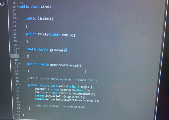Solved Part 1 Work In Class Circle Design A Class Named