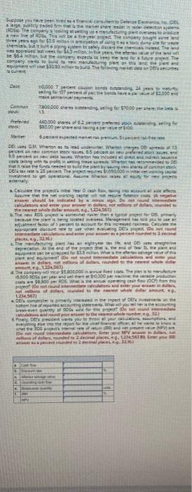 please fill entire table out | Chegg.com