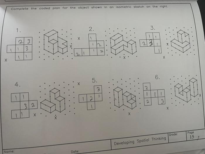 Solved complete the coded plan for the object shown in an | Chegg.com