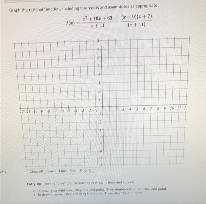 Solved Graph the rational function, including intercepts and | Chegg.com