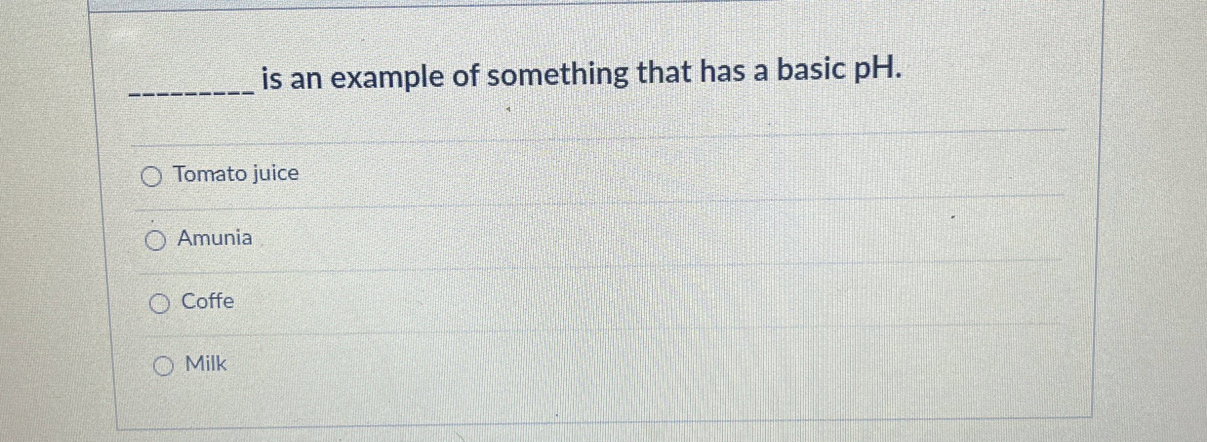 Solved q,is an example of something that has a basic pH | Chegg.com