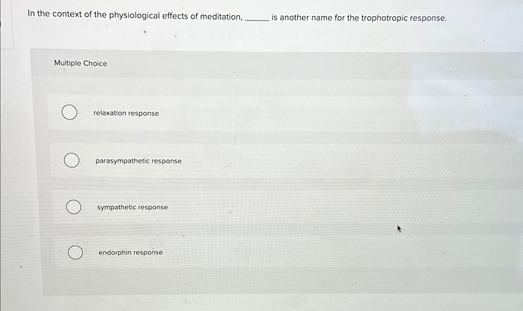 Solved In the context of the physiological effects of | Chegg.com