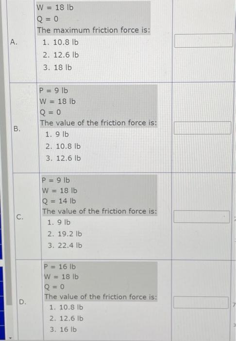 Solved μs=0.7μk=0.6 Answer the following questions about | Chegg.com