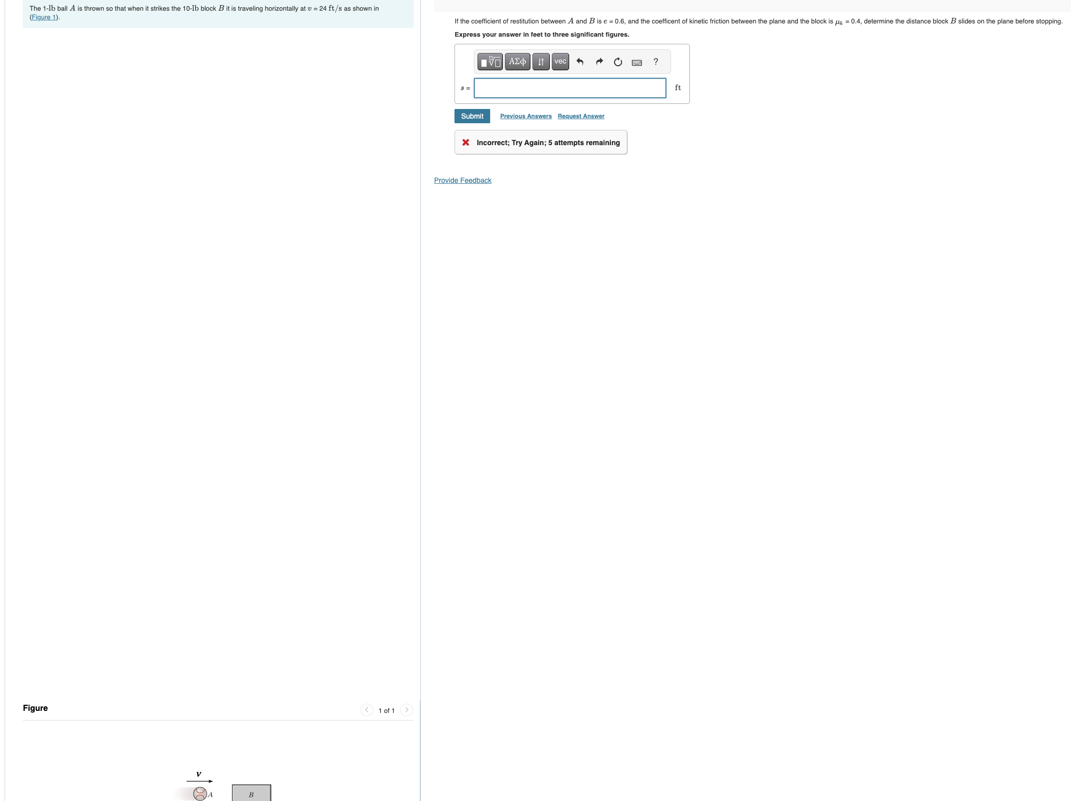 Solved If the coefficient of restitution between \( ﻿A \) | Chegg.com