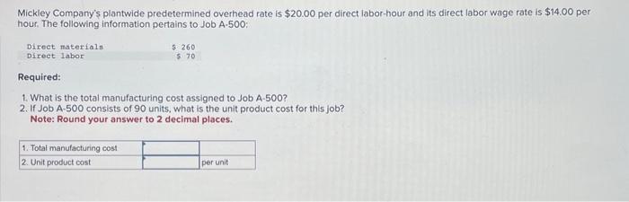 Solved Exercise 3-1 (Algo) Compute a Predetermined Overhead | Chegg.com