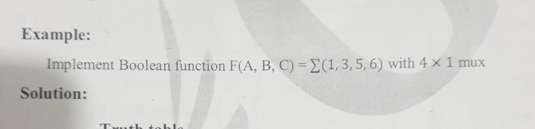 Solved Example:Implement Boolean function | Chegg.com Solved Example:Implement Boolean function | Chegg.com