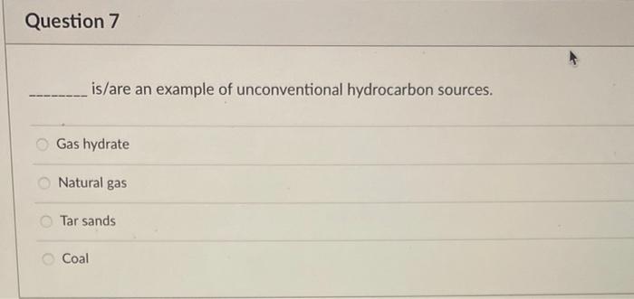 Solved Question 7 is/are an example of unconventional | Chegg.com