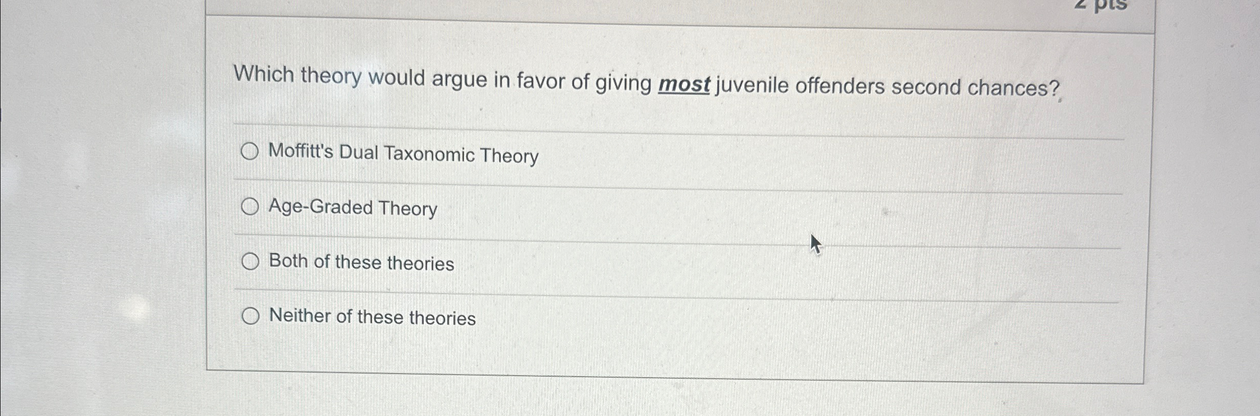 Solved Which theory would argue in favor of giving most | Chegg.com