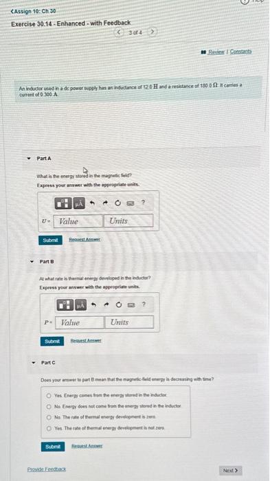 Solved current ol 0300 A Part A What is the eneegr starod in | Chegg.com