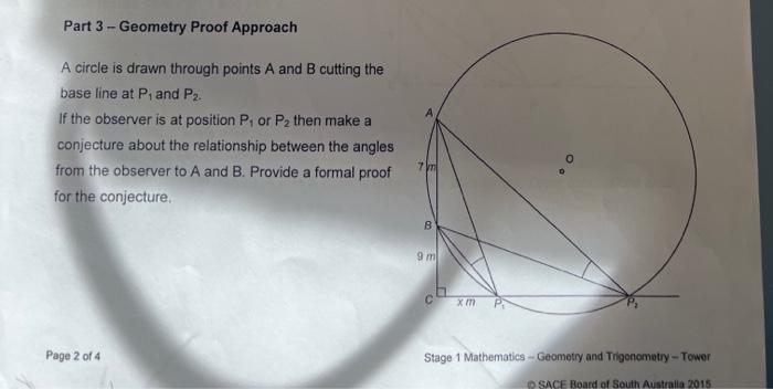 Solved TRIGONOMETRY INVESTIGATION A tower, 7m high, stands | Chegg.com