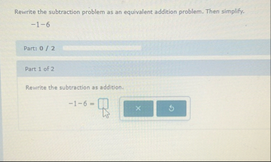 Solved Rewrite the subtraction problem as an equivalent | Chegg.com