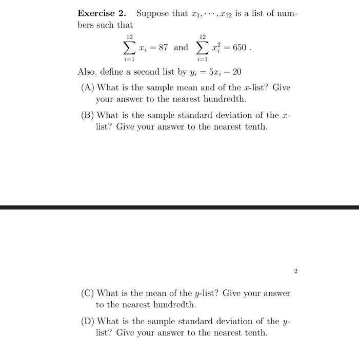 Solved Please answer all of Exercise 2Exercise 2. Suppose | Chegg.com