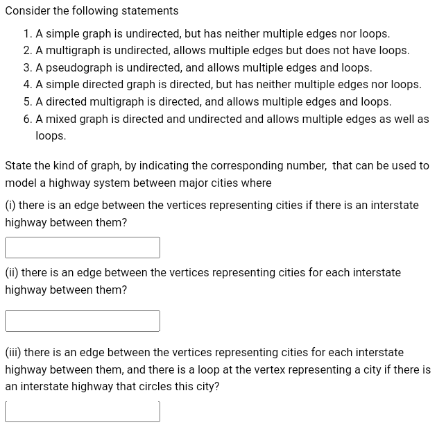 Solved Consider the following statements 1. A simple graph | Chegg.com
