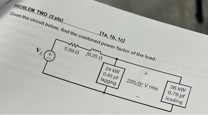 Solved PROBLEM TWO (3DDts ) Given the circuit below, find | Chegg.com