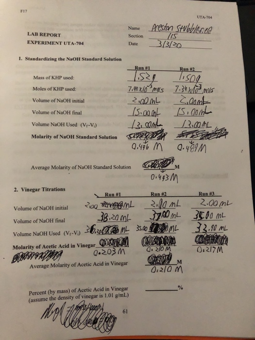 Solved UTA-704 LAB REPORT EXPERIMENT UTA-704 Section Name | Chegg.com