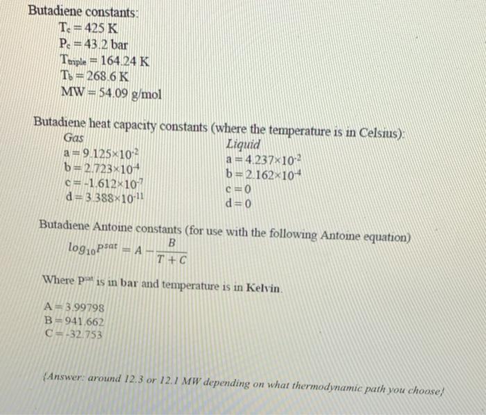 Solved Butadiene is an important precursor in the production | Chegg.com