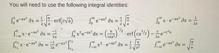 Solved You will need to use the following integral | Chegg.com